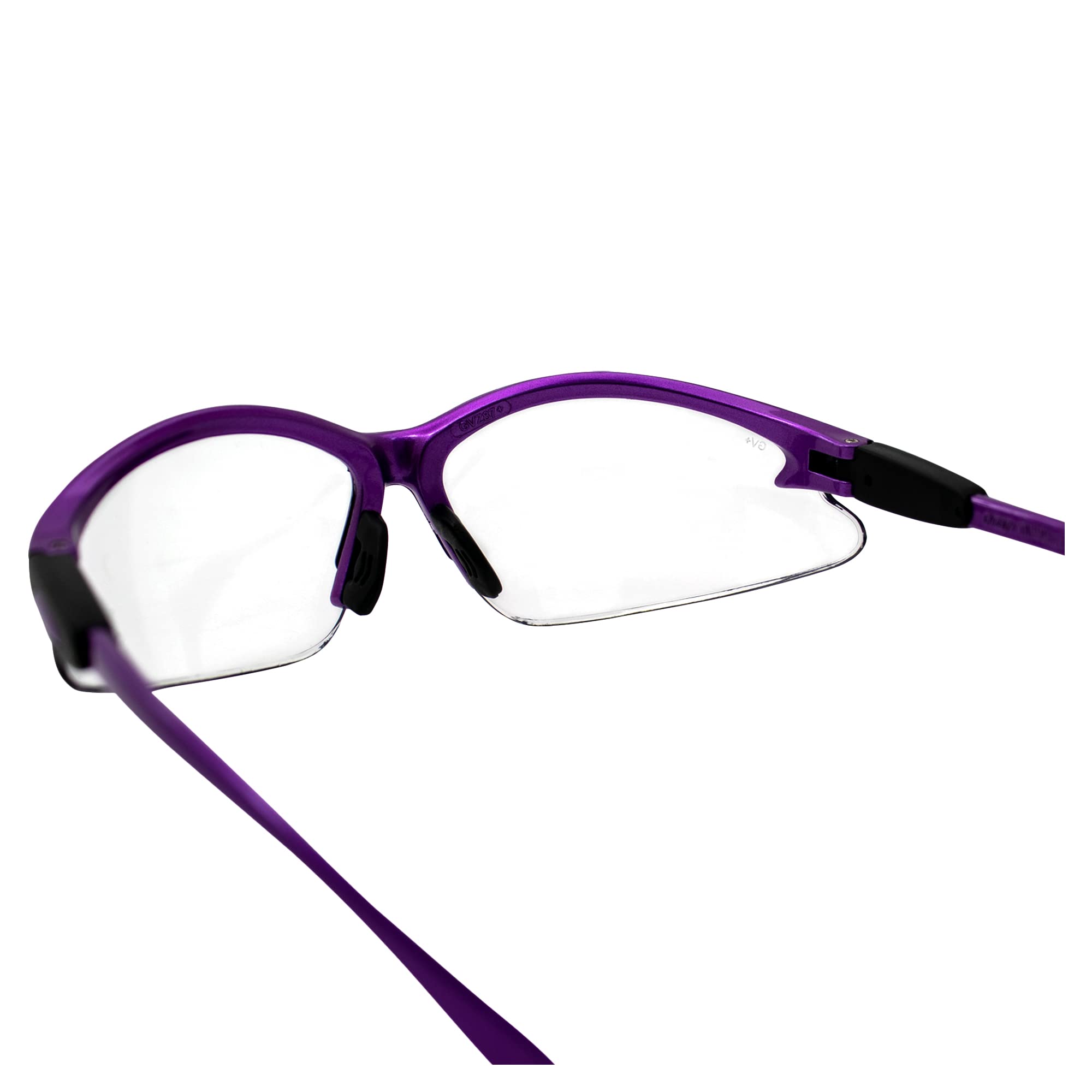 Birdz Eyewear Flamingo Women's Work Safety Glasses Bifocals Readers Purple Frame + 2.0 Magnification Clear Lenses