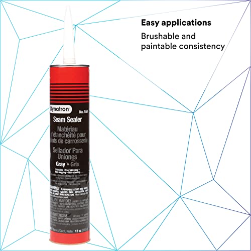3M Dynatron Auto Seam Sealer Caulk, 550, Grey Color, Permanently Elastic, Fast-Skinning, Non-Staining, Non-Sagging, 12 oz