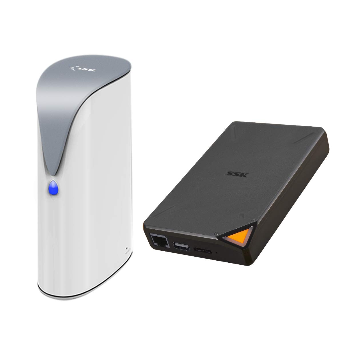 SSK Bundles 4TB Personal Cloud, Network Attached Storage Support Auto-Backup,Home Office Storage NAS 1TB Personal Cloud External Wireless Hard Drive Portable NAS Storage with WiFi Hotspot