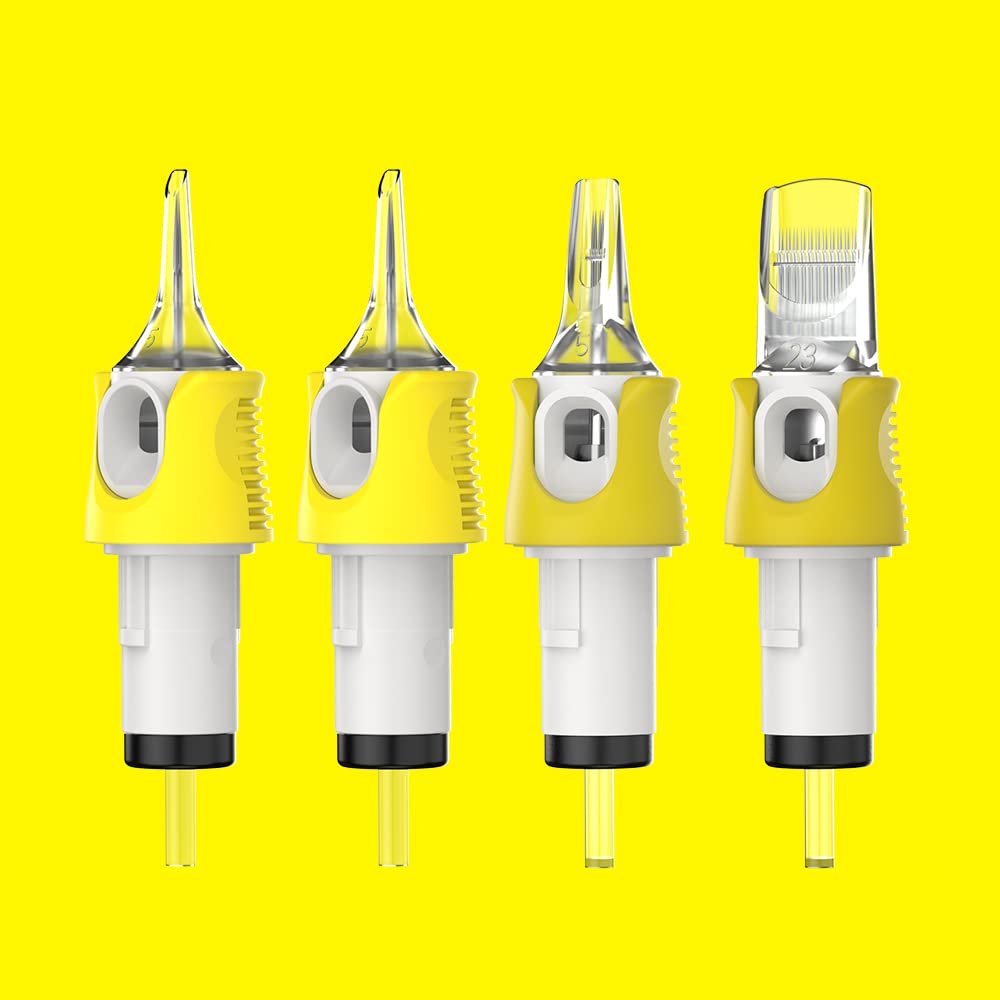 Hawink 15RM Tattoo Needles Cartridge #10 Bugpin 15 Curved/Round Magnum M-Taper 16PCS with Membrane Professional Disposable Finger Ledge Cartridges EN05S-FG-16-1015RM