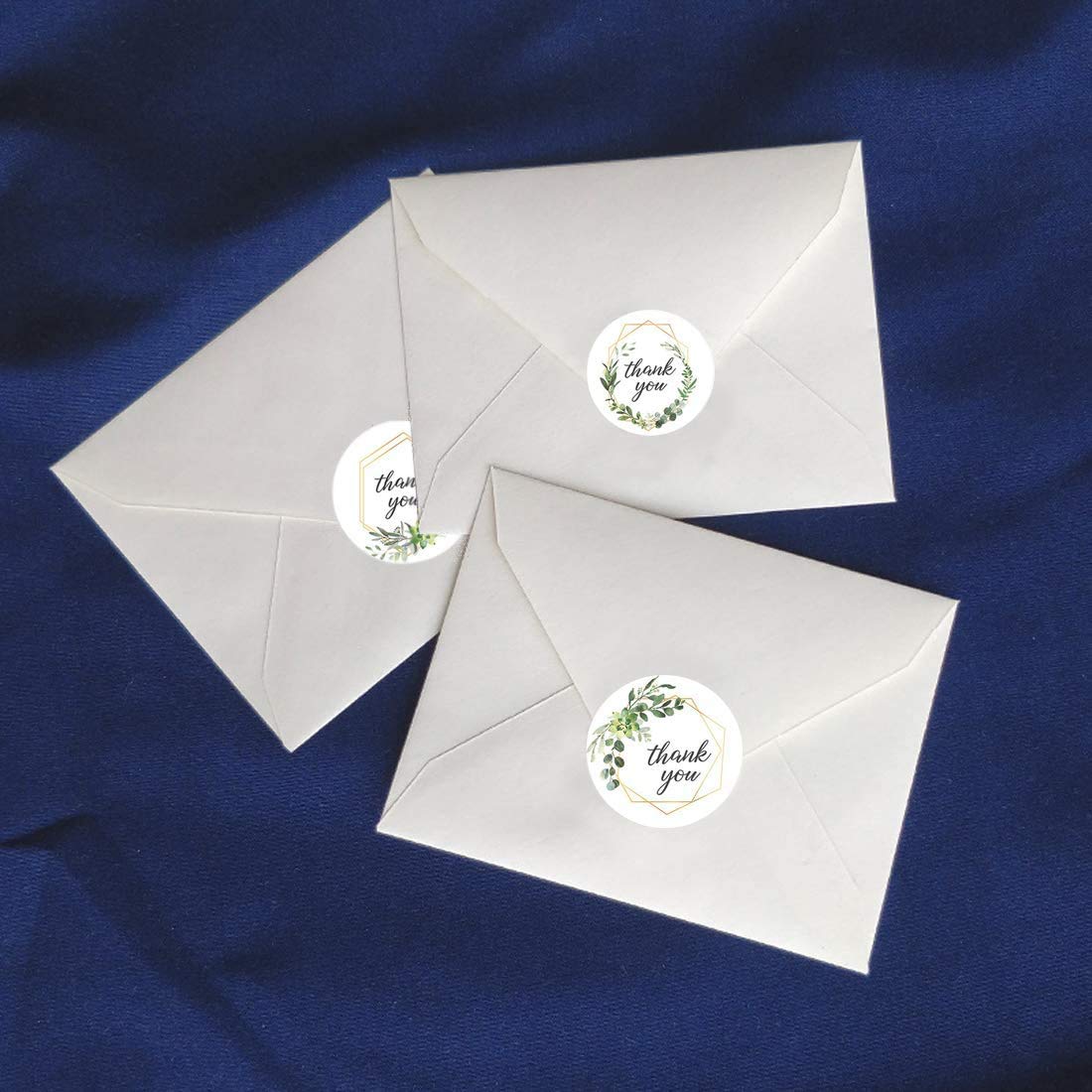 1.5" Thank You Stickers Roll, 4 Design Adhesive Label Stickers for Gifts Bags Envelopes Bubble Mailers Boxes Small Business Stickers (500pcs/ Roll)