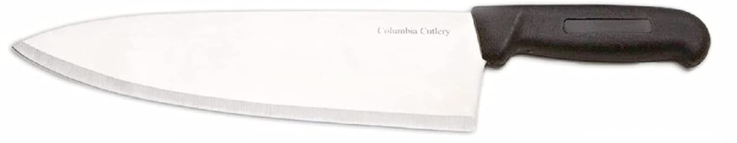 10" Columbia Cutlery Commercial Chef / Cook Knife - Black Fibrox Handle - Razor Sharp and Dishwasher Friendly