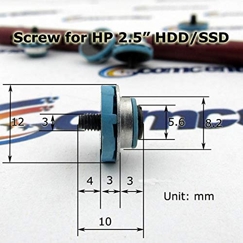 CHUANG 8pcs Mounting Screw Fit for HP 2.5 SSD 6000 6005 Pro 8000 8100 EliteDesk ProDesk G1 G2 Screws HDD 594220-001/511945-003