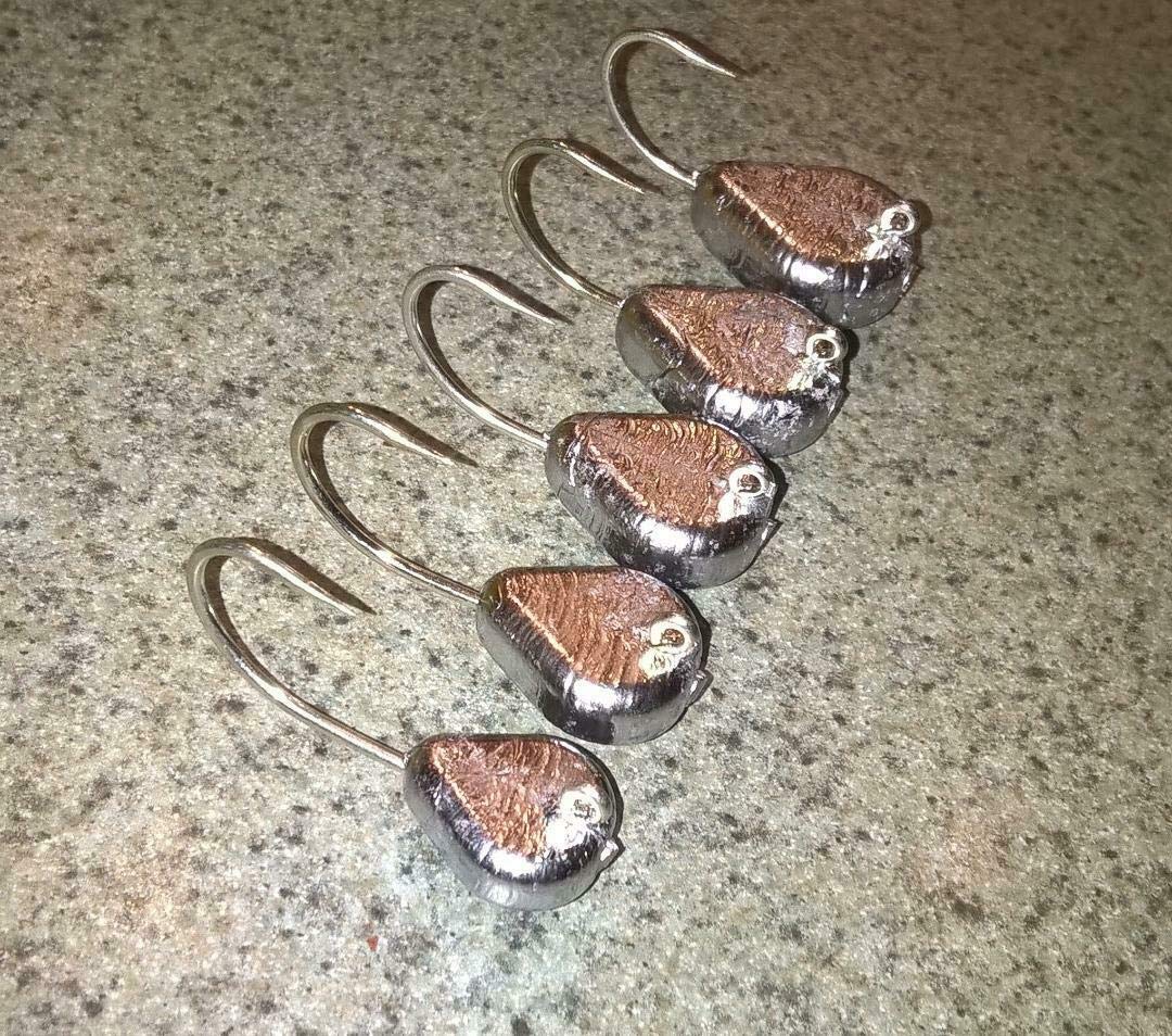 10 TOG Blackfish JIGS Unpainted 5/0 2X Strong MUSTAD Hook Tautog Jig Heads, Weight 1.5oz#110820