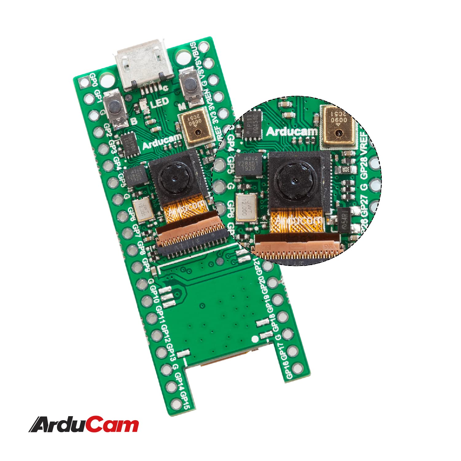 Arducam Pico4ML TinyML Dev Kit, RP2040 Board w, HM01B0 Camera, LCD Screen, Onboard Audio, Reset Button & More