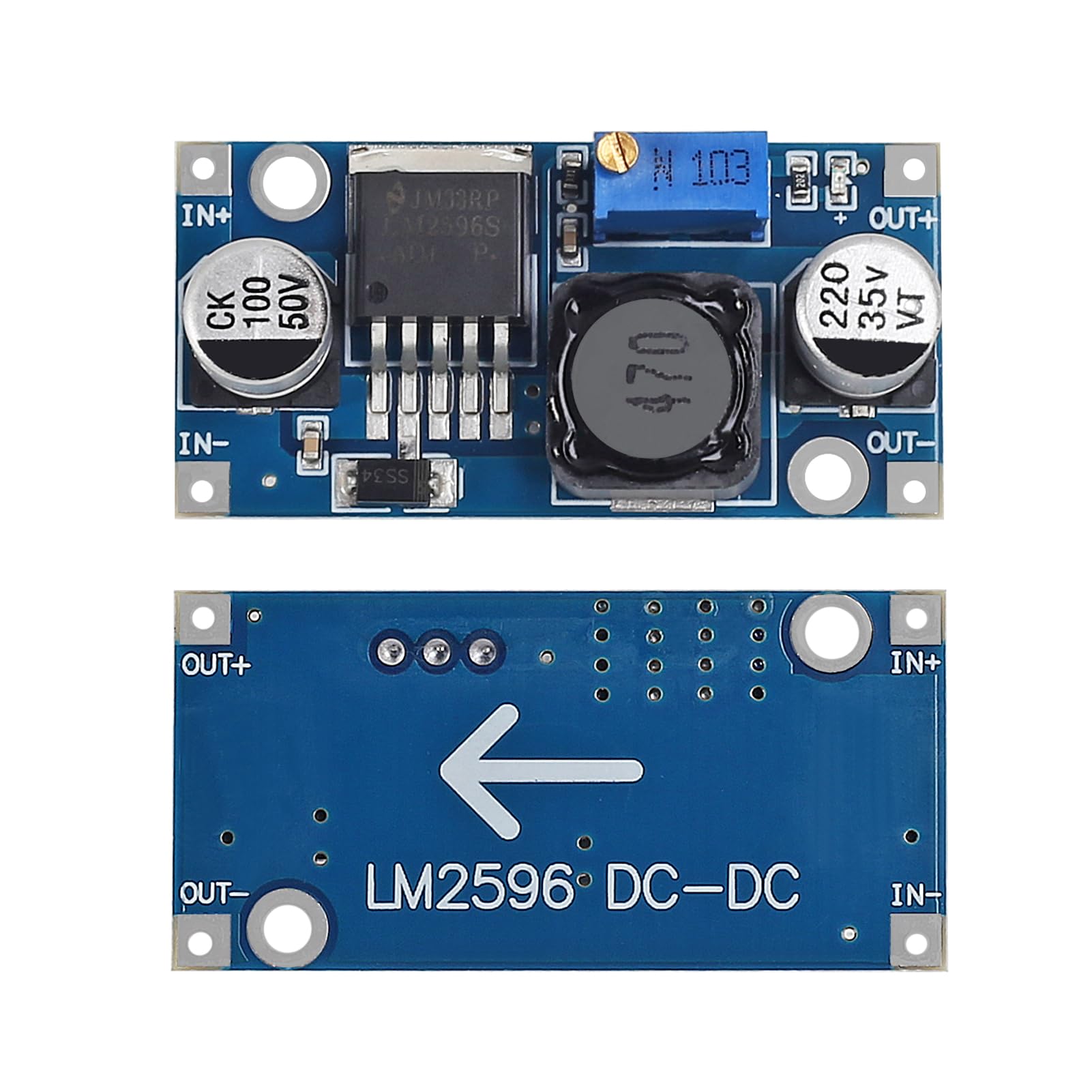 5 Pack LM2596 DC to DC Buck Converter 3.0-40V to 1.5-35V Power Supply Step Down Module