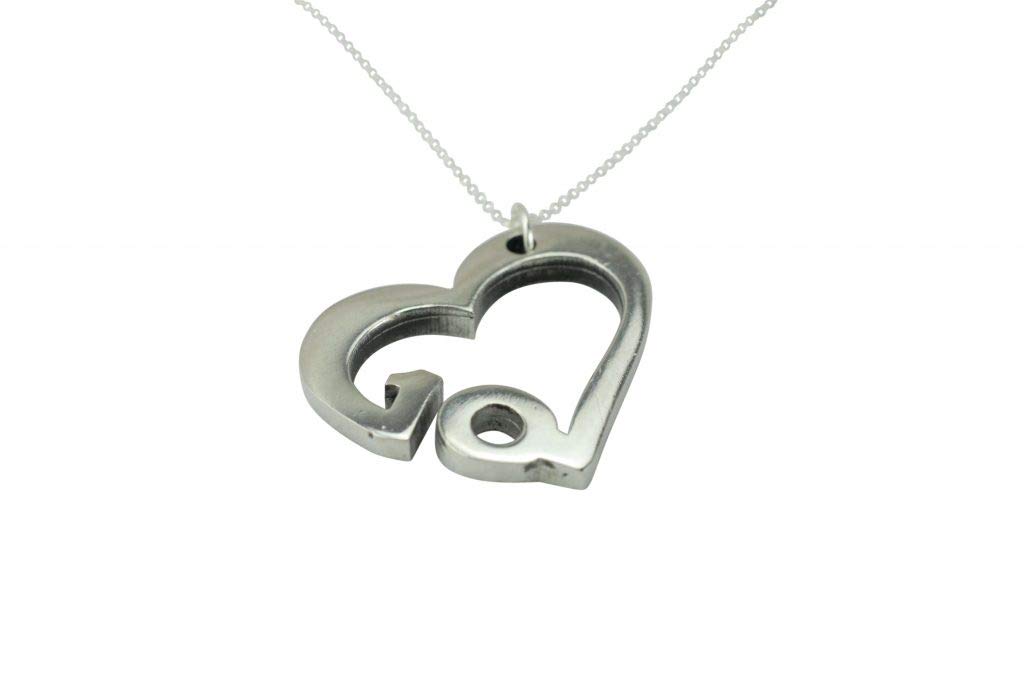 100% Pure Tin 10 Year Wedding Anniversary Necklace - Heart Shaped with 10 Year Cut Out Design