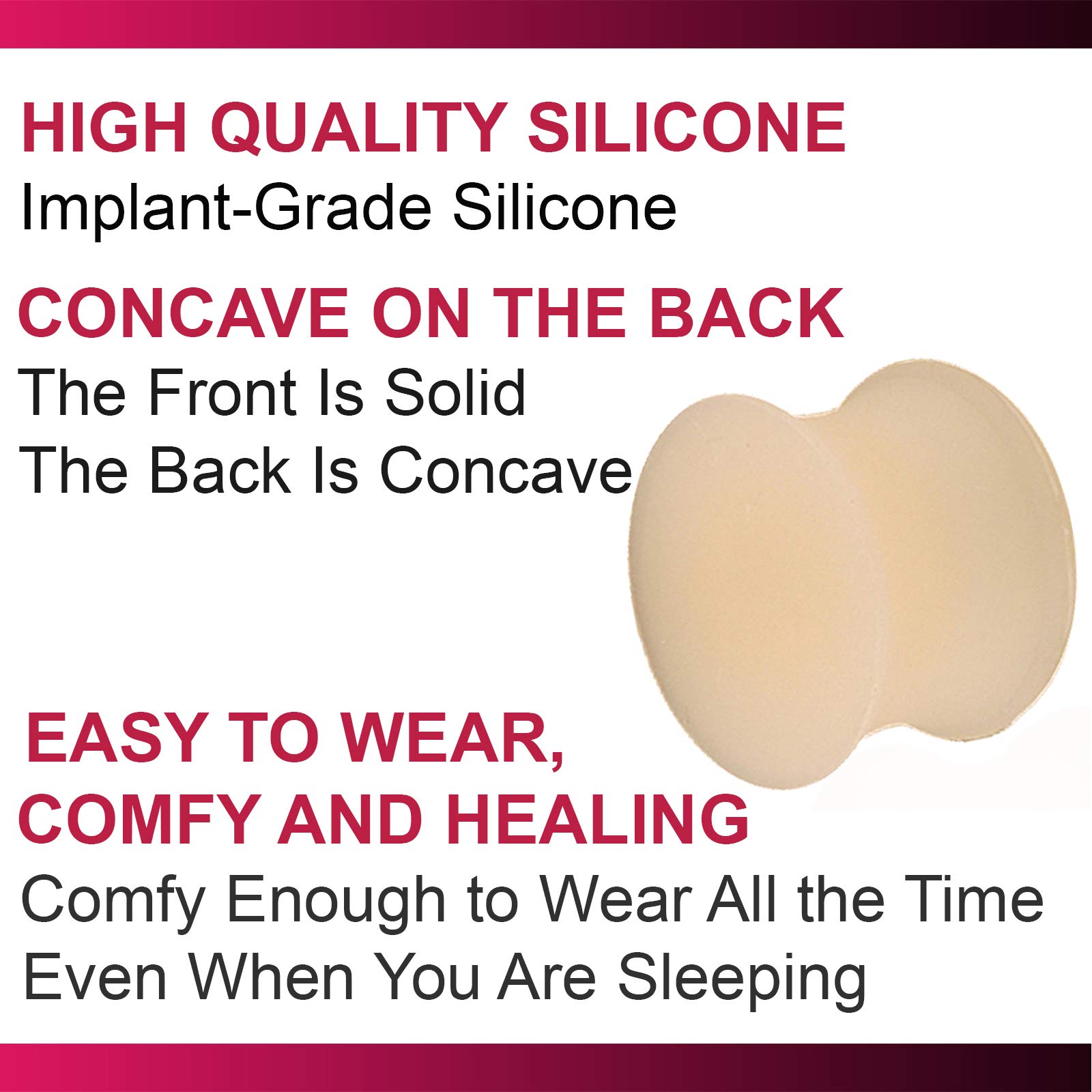 00G 10mm Skin Color Silicone Double Flared Tunnel Earplugs - Set of 4