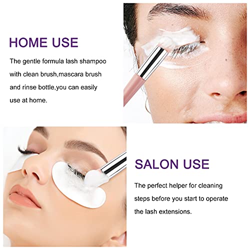 Lash Shampoo Lavender 100ml Eyelash Shampoo For Lash Extensions Eyelid Foaming Cleanser With Lash Shampoo Brush And Bottle Paraben & Sulfate Free For Salon And Self Use(lavender,100ml)