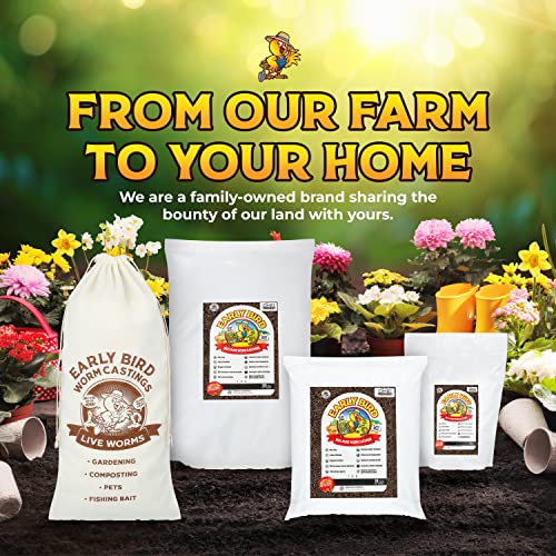 100% Pure Worm Castings Rich in Micro Nutrients - Odor Free Organic Plant Fertilizer for Indoor/Outdoor Use - Helps Reduce Soil Compaction, Improve Soil Aeration, Increase Water Retention, and More