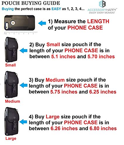 AH Military Grade Cell Phone Carrier Holster Men Cell Phone Belt Holder, for iPhone Holster T Mobile REVVL V, REVVL 6 iPhone 13 Pro Max, 14 Max S20 Plus Nylon Holster Fits Cell Phone w/ Otterbox
