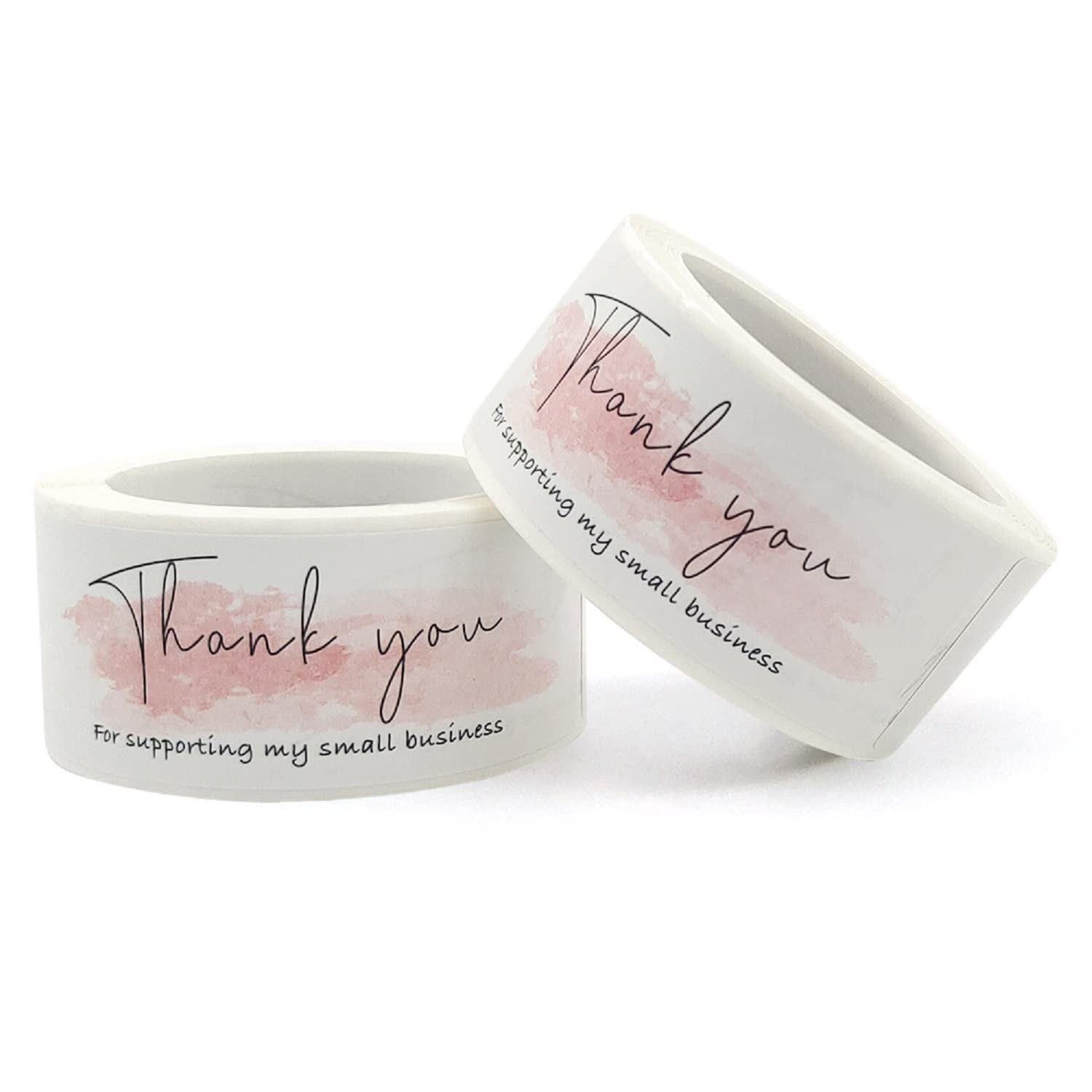240pcs Thank You Stickers Pink, 2 Rolls 3‘’ x 1" Thank You for Supporting My Small Business Stickers Adhesive Small Business Label Stickers Decorative Sticky Label for Cards, Gifts, Bags Boxes