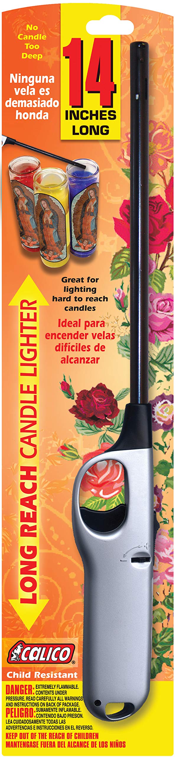 2 Pack - Calico® XL Candle Lighter-Silver Color