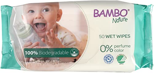 Bambo Nature Bio Baby Wipes: 100% Biodegradable, 50 Count
