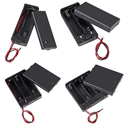ACEIRMC AA Battery Holder with Switch and Cover: Single AA Battery Holder with Cover, 2 AA Battery Holder with Switch, 3 AA Battery Holder, 4 AA Battery Holder with Leads and Wires