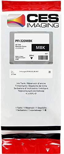 CES Imaging Replacement PFI-320MBK Matte Black 300ml Ink Tank for TM-300 and TM-200 imagePROGRAF in Retail Package