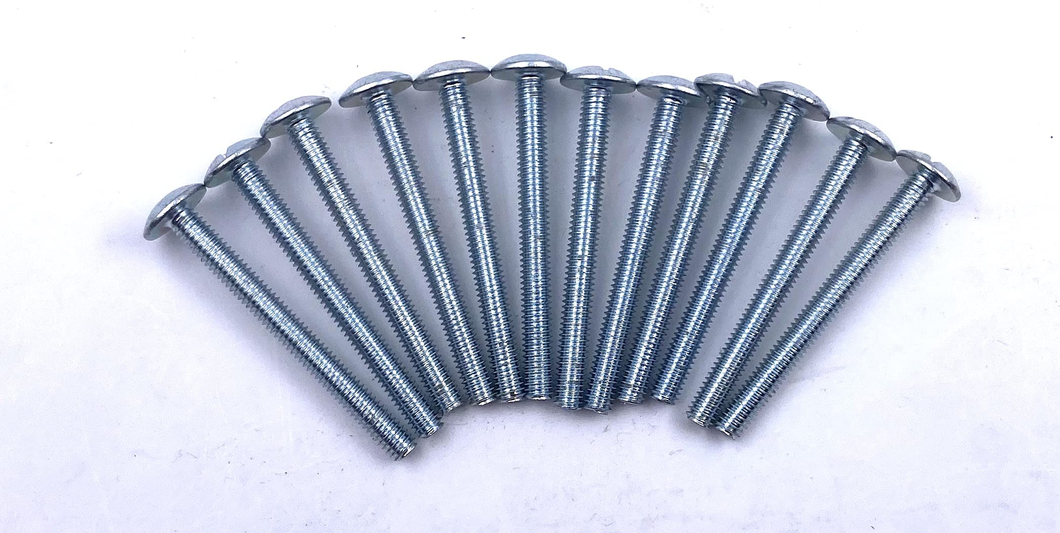 M4-0.7 X 50MM, 2" Phillips/Slotted Truss Head Machine Screws Zinc Plated - 12 Pack
