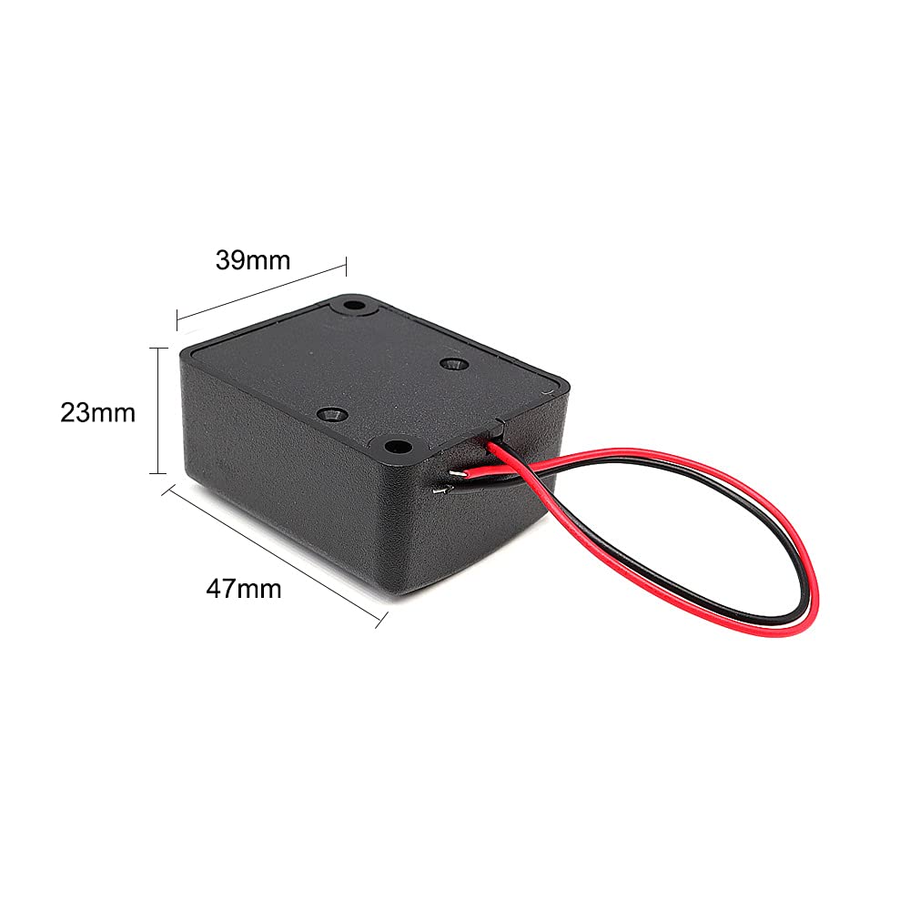 ShangHJ 4PCS 110dB Electronic Black Mini Piezo Alarm Siren DC 12V Insurance AntiTheft HighDecibel Square Shell Active Buzzer Alarm for Car Safes