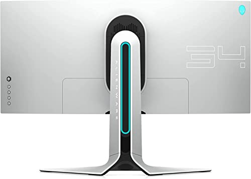 Alienware Dell New Curved 34 Inch WQHD 3440 X 1440 120Hz, NVIDIA G-SYNC, IPS LED Edgelight, Monitor - Lunar Light, AW3420DW (Renewed)