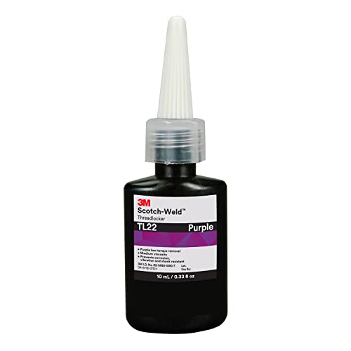 3M TALC Scotch-Weld Threadlocker TL22, Purple, 10 mL Bottle