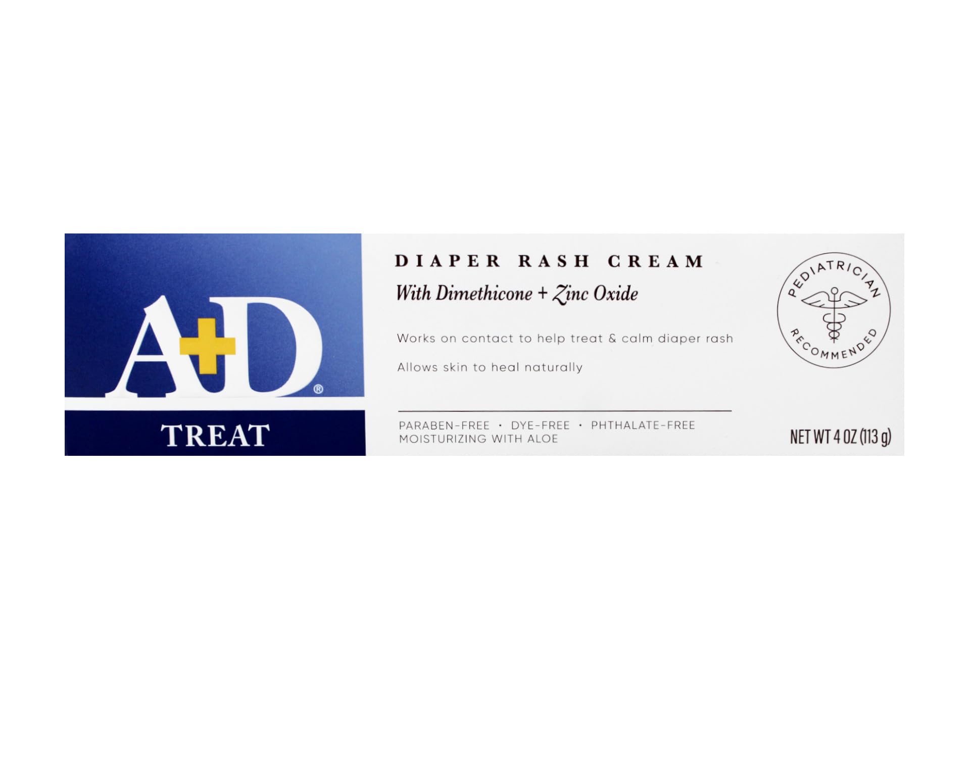A+D Diaper Rash Cream, Dimethicone Zinc Oxide Cream, 4 oz (113 g) (Pack of 1) by A&D