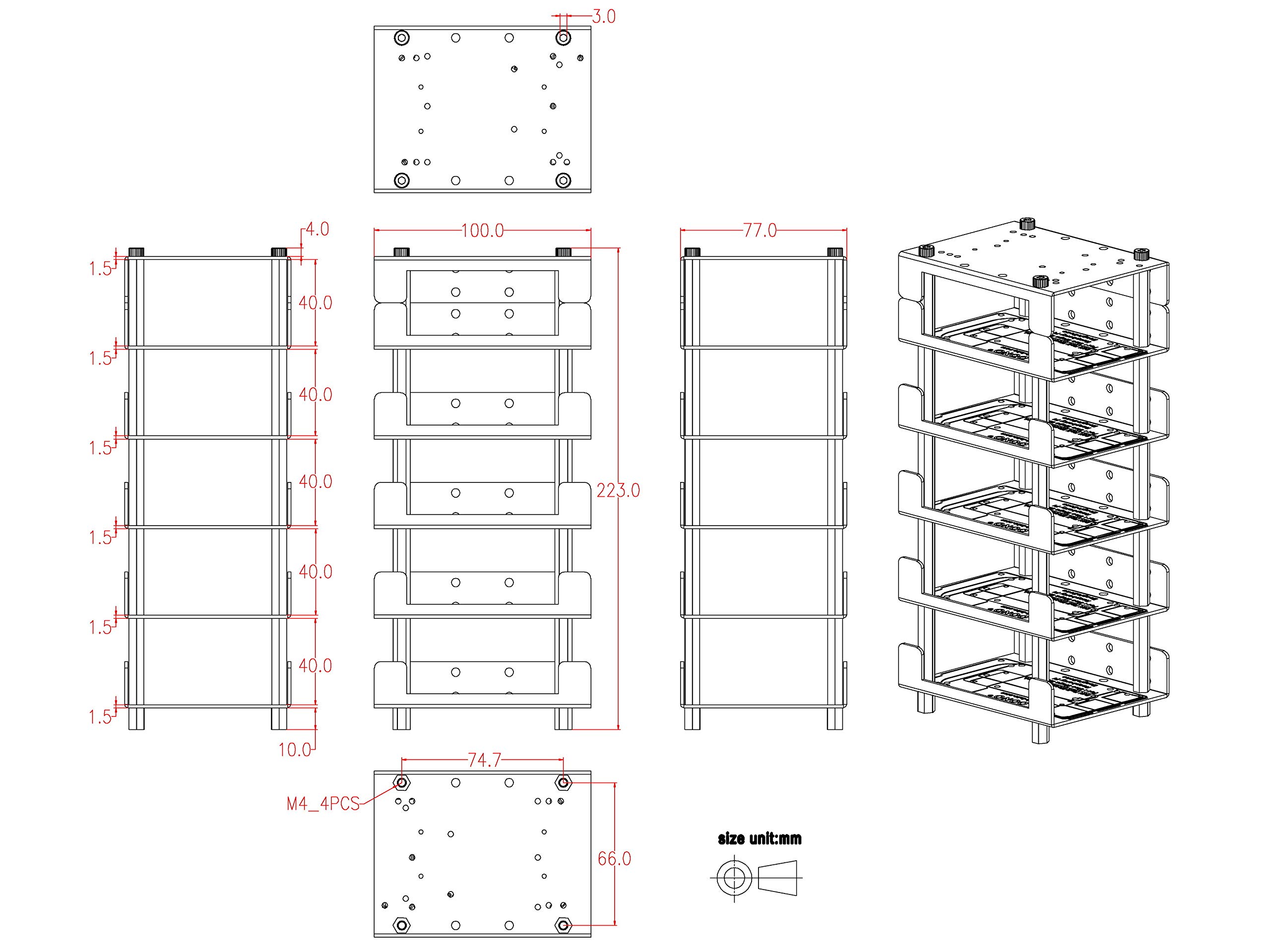 Semi-Enclosed Enclosure Kit for Raspberry Pi BeagleBone Arduino UNO Mega