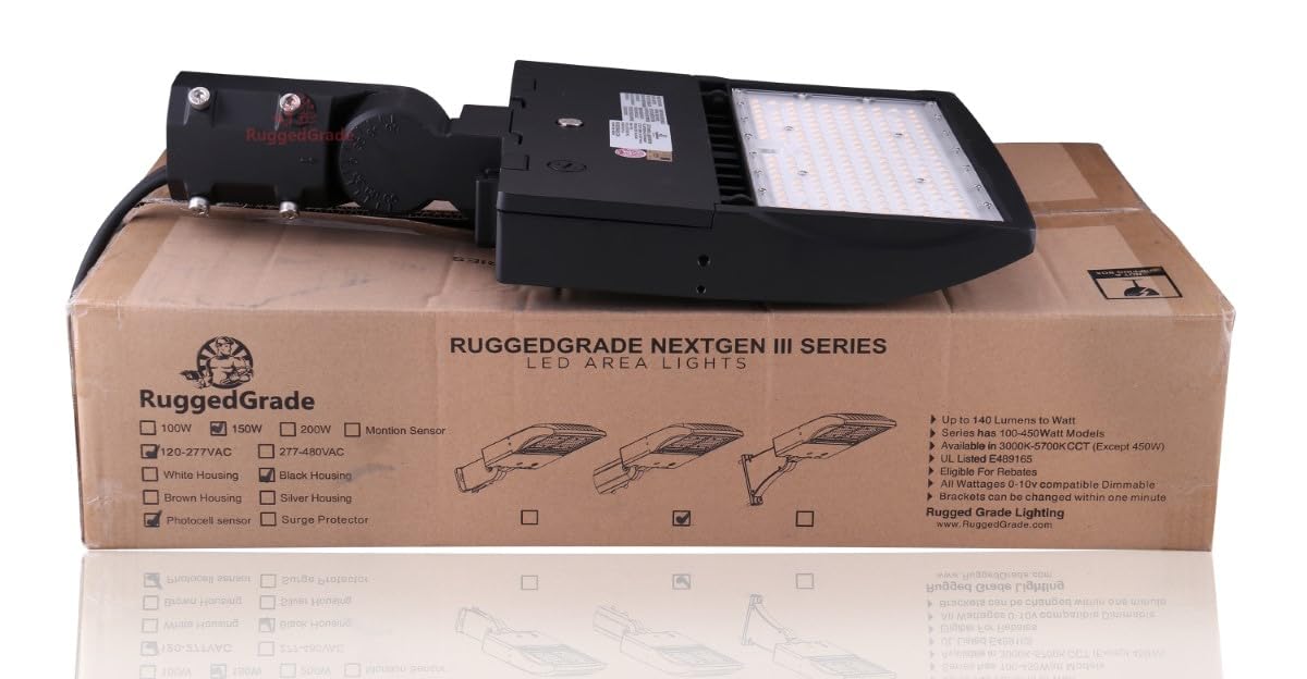 150 Watt LED NextGen III Parking Lot Light - 21,000 Lumen - 5000K - Slip Fit Mount - Without photocell