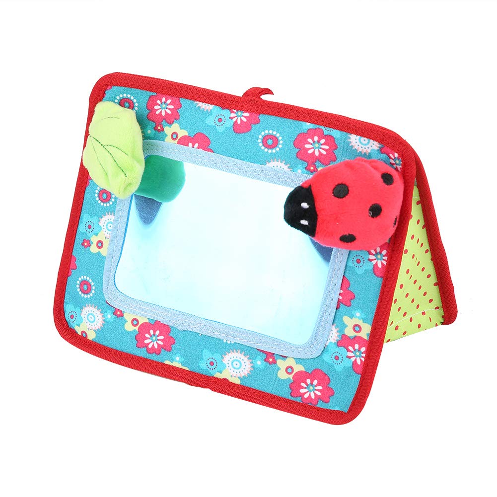 ViaGasaFamido Baby Mirror, Colorful Cute Baby Essential Developmental Safety Mirror Stroller Pedant Tool Children Early Educational Tool