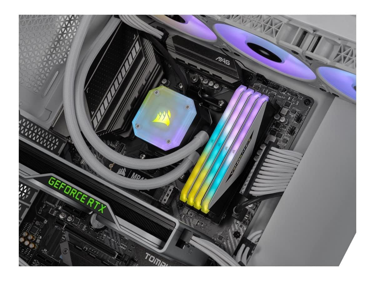 CORSAIR VENGEANCE RGB RT 32GB (2x16GB) DDR4 3600 (PC4-28800) C18 1.35V Desktop Memory