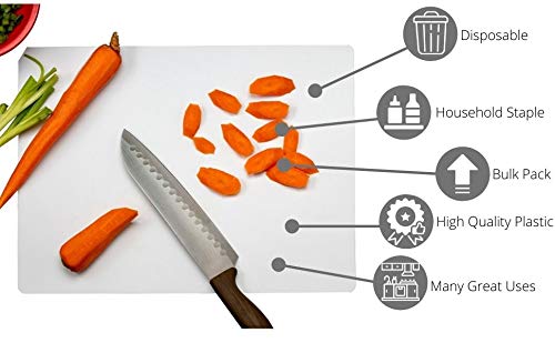 Crown 50 Count Premium Quality Disposable Cutting Boards ~10 Inch X 13.5 Inch Disposable Sheets For Kitchen And Commercial Use ~ Patent Pending ~ Recyclable Disposable Cutting Board Sheets