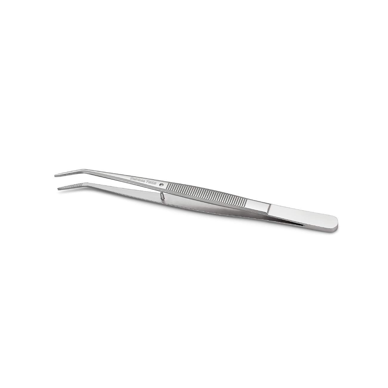 Stainless Steel Tweezers, with Curved Serrated Tip Multipurpose Tweezers Sewing Machine Tweezers Forceps for Craft Repairing (5PCS)