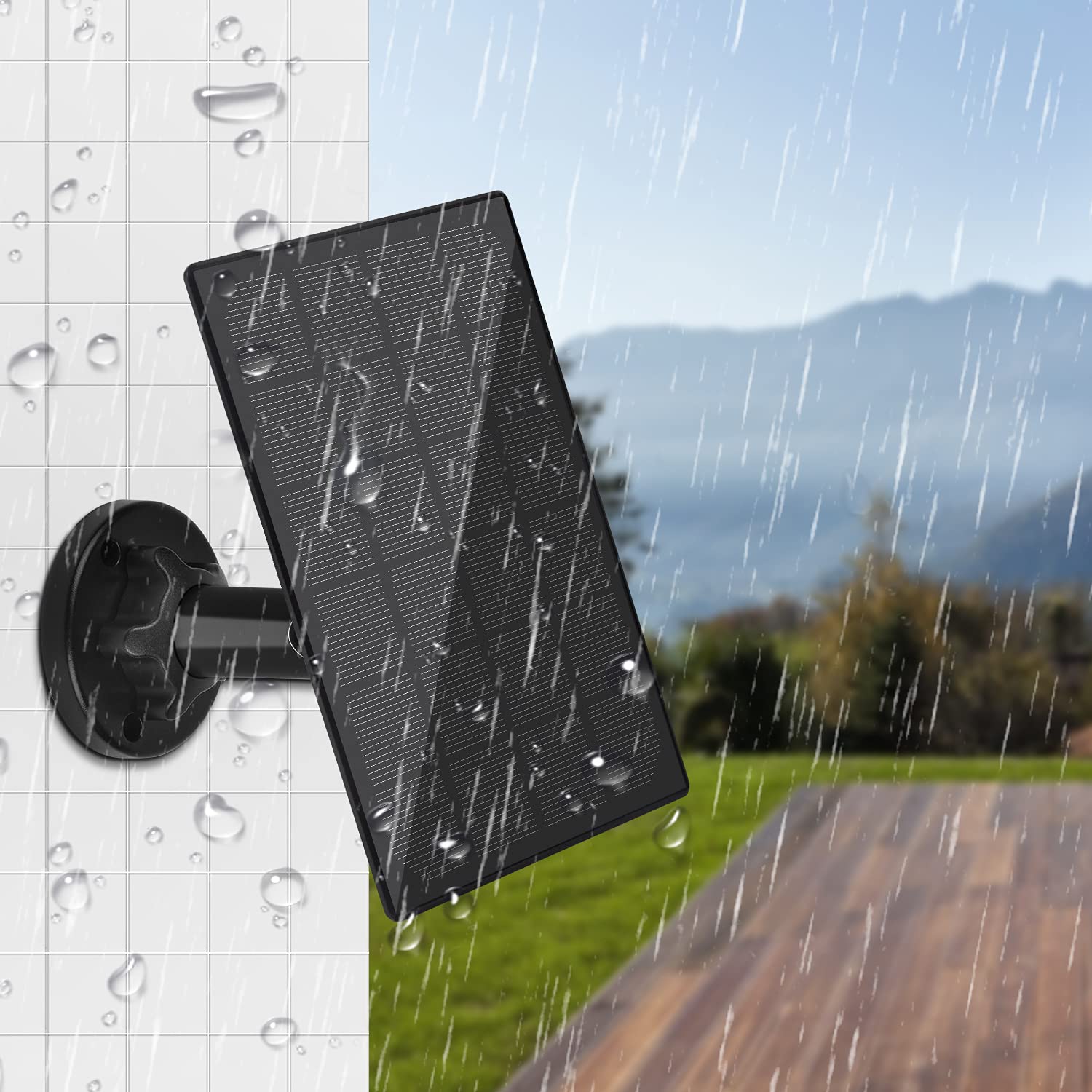 Solar Panel for Security Camera,USB Solar Panel Compatible with Rechargeable Battery Camera,5V 3.5W Waterproof Solar Panel with 10ft Charging Cable,Adjustable Security Mount(3 Pack)