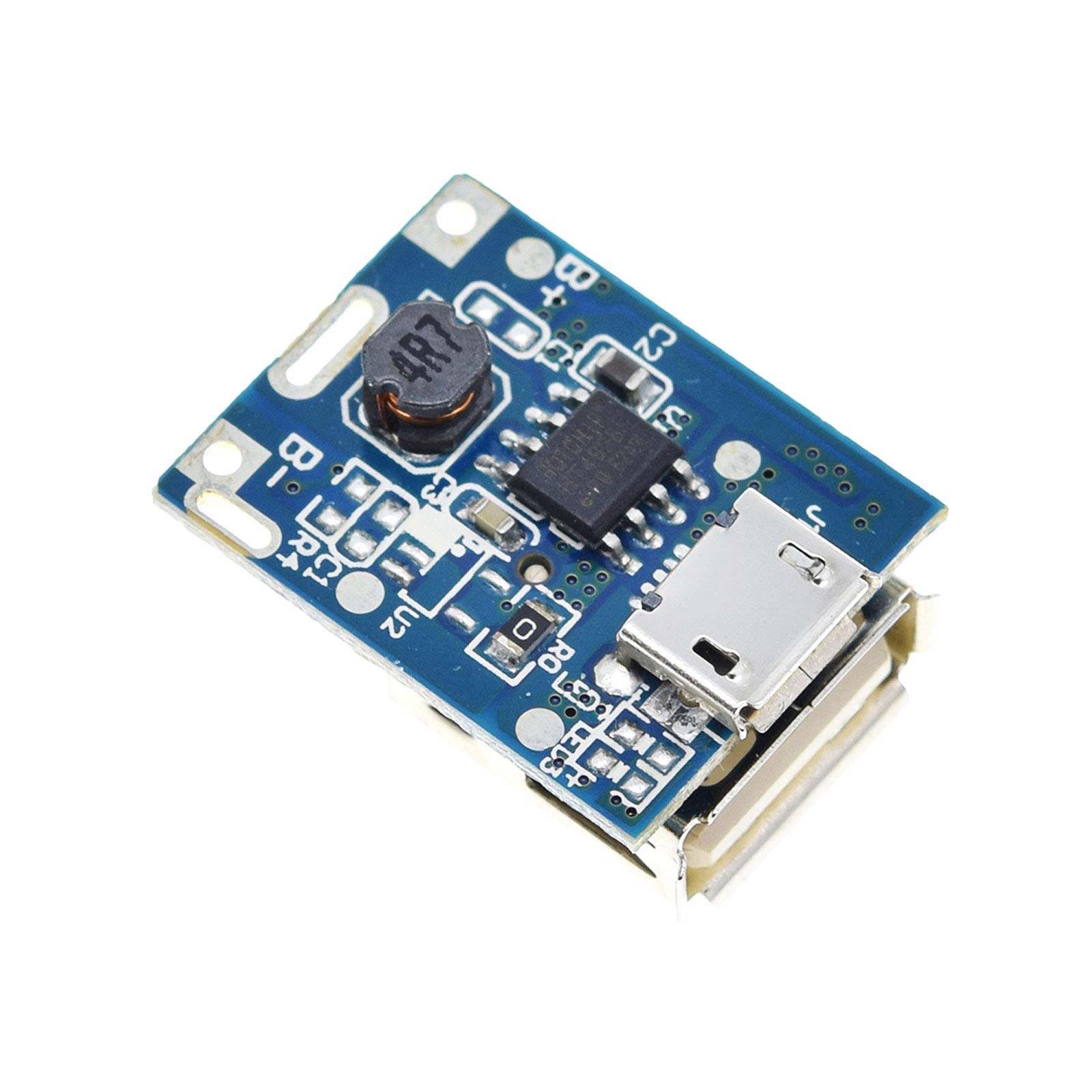 ALAMSCN 12PCS 5V 1A Boost Step Up Power Supply Module Lithium Battery Li-ion Charging Protection Board 134N3P DIY Charger LED Display USB and Micro Port