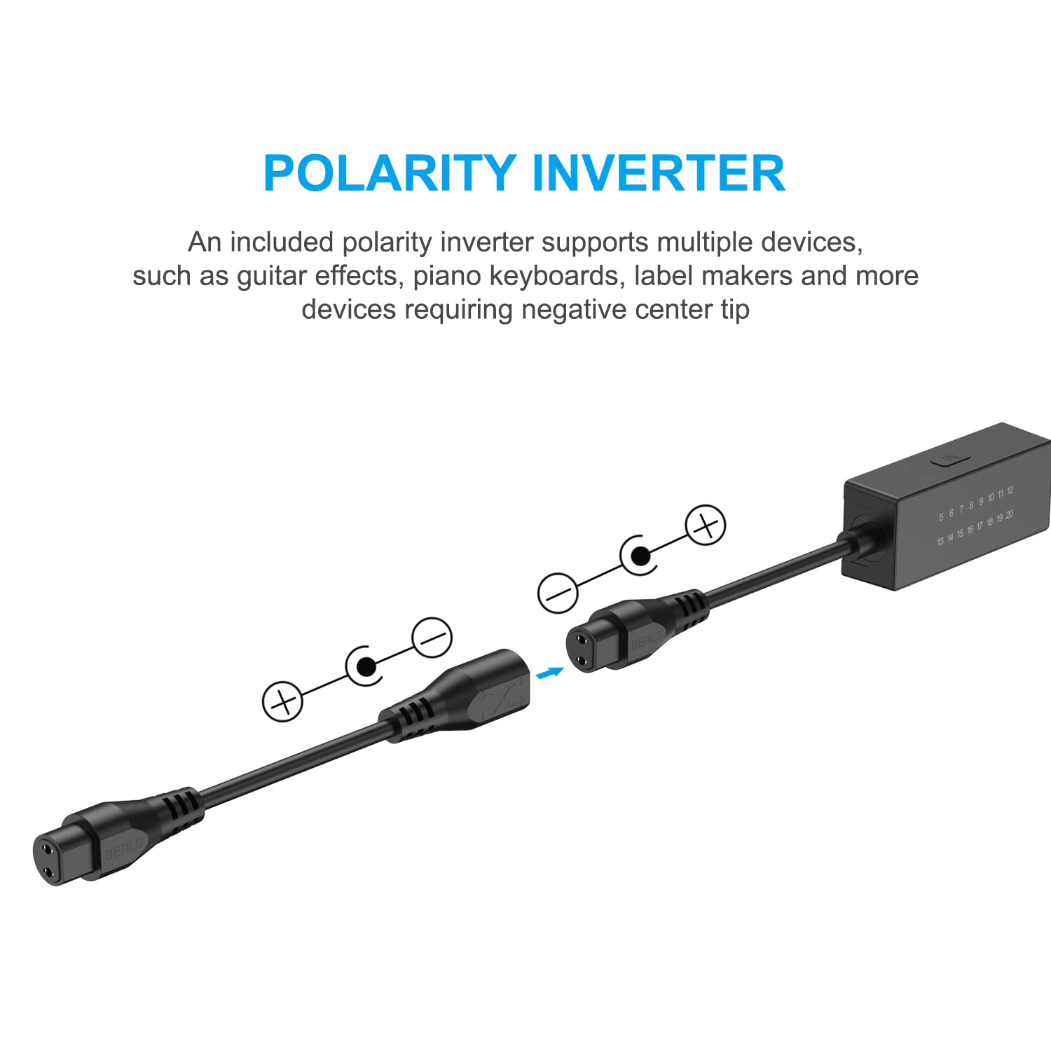 24W Universal Power Supply Multi-Voltage Regulated Switching with 10 Connectors for 3V to 12V Household Electronics, LED Strip Light, External Hard Driver, Adjustable Variable AC/DC Adapter