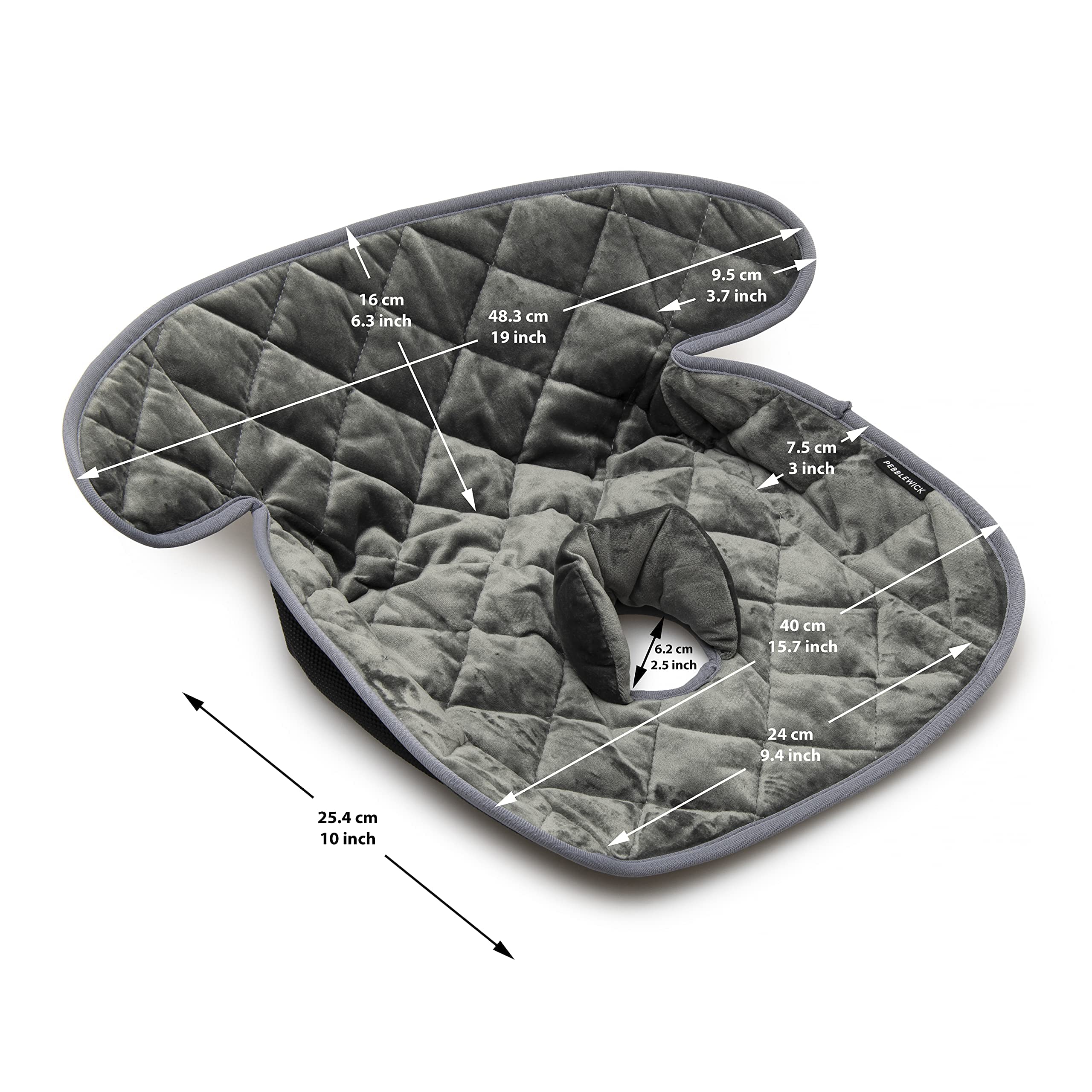 PEBBLEWICK Piddle Pad Child Seat Protector - Raised Waterproof Liner - for Potty Training Accidents, Spills or Crumbs in Carseats, Strollers or High Chairs - Complete with 2 Window Cling Sunshades