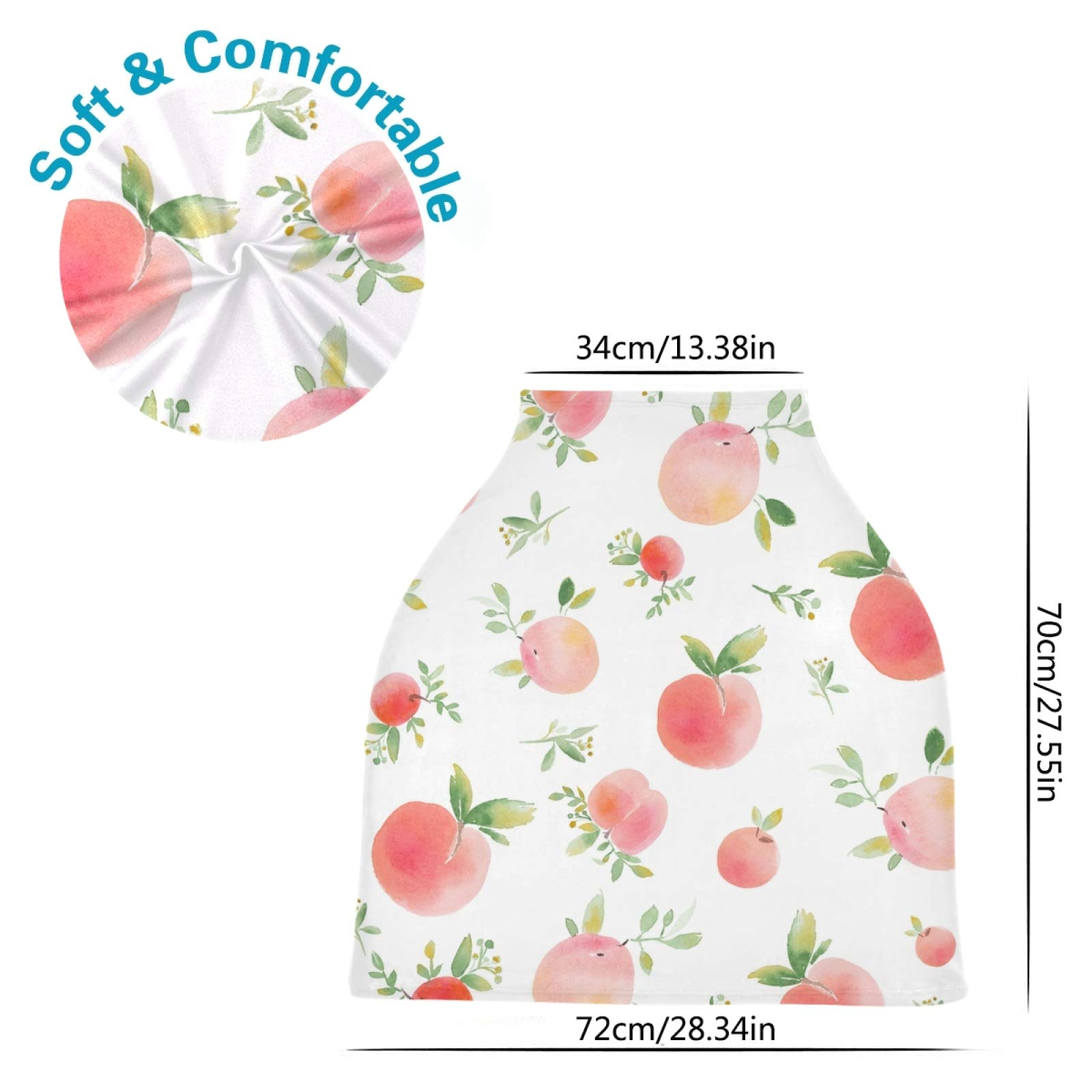Nursing Cover Breastfeeding Scarf Watercolor Peaches- Baby Car Seat Covers, Stroller Cover, Carseat Canopy(8ya7a)