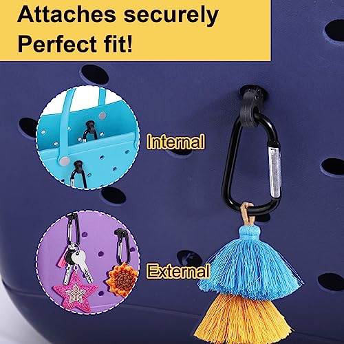 2pcs Key Holder for Bogg Bag, Accessories for Bogg Bags Original X Large, Insert Charm Carabiner Keychain Compatible with Bogg Bag Beach Tote Bag for Finding Your Keys In Your Bogg Bag Quickly