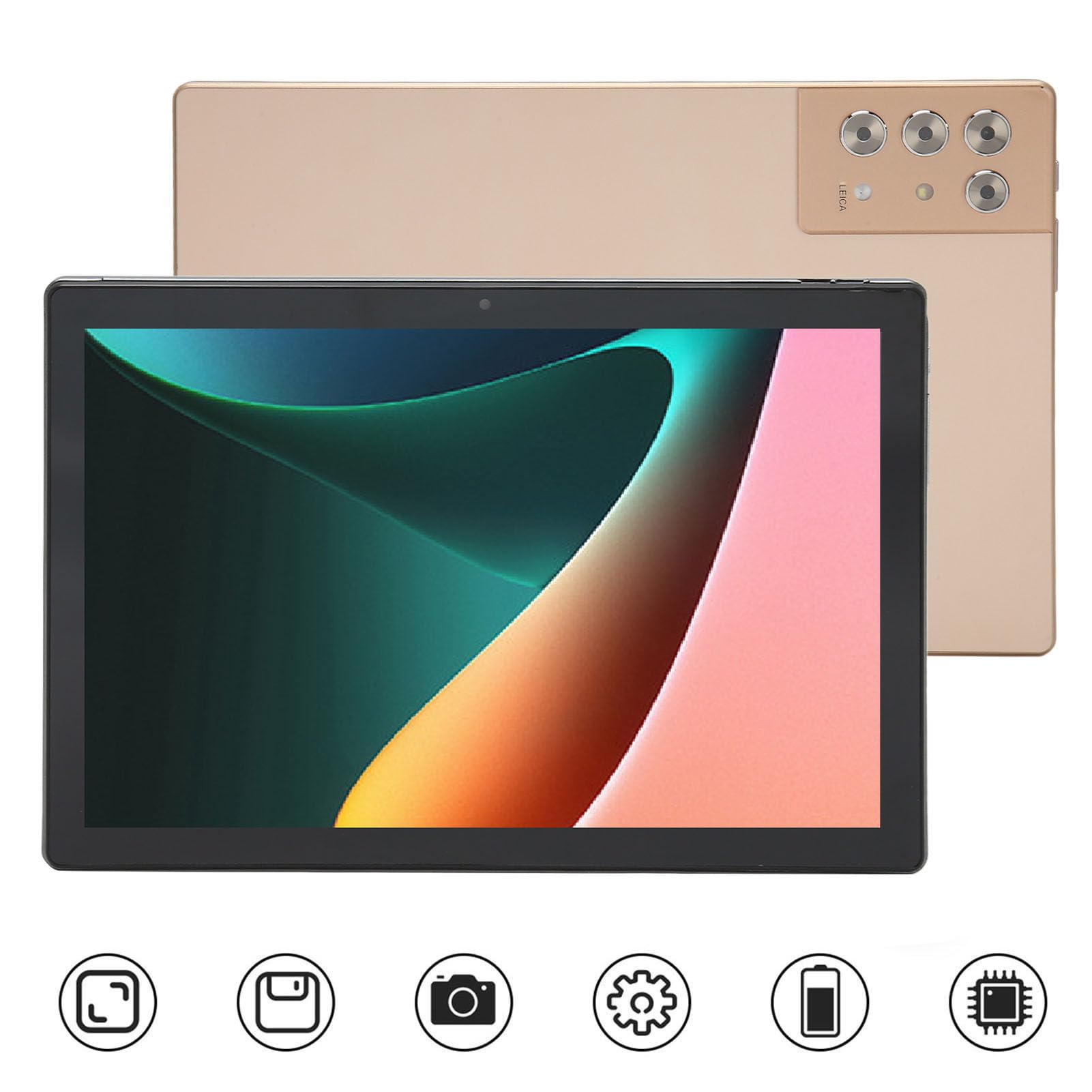 10.1 inch Tablet for Android 12, 4G LTE 2.4G 5G WiFi 2 in 1 Tablet with Keyboard and Mouse, 8GB 256GB, 8 Core HD Touch Screen, 7000mAh (US Plug)