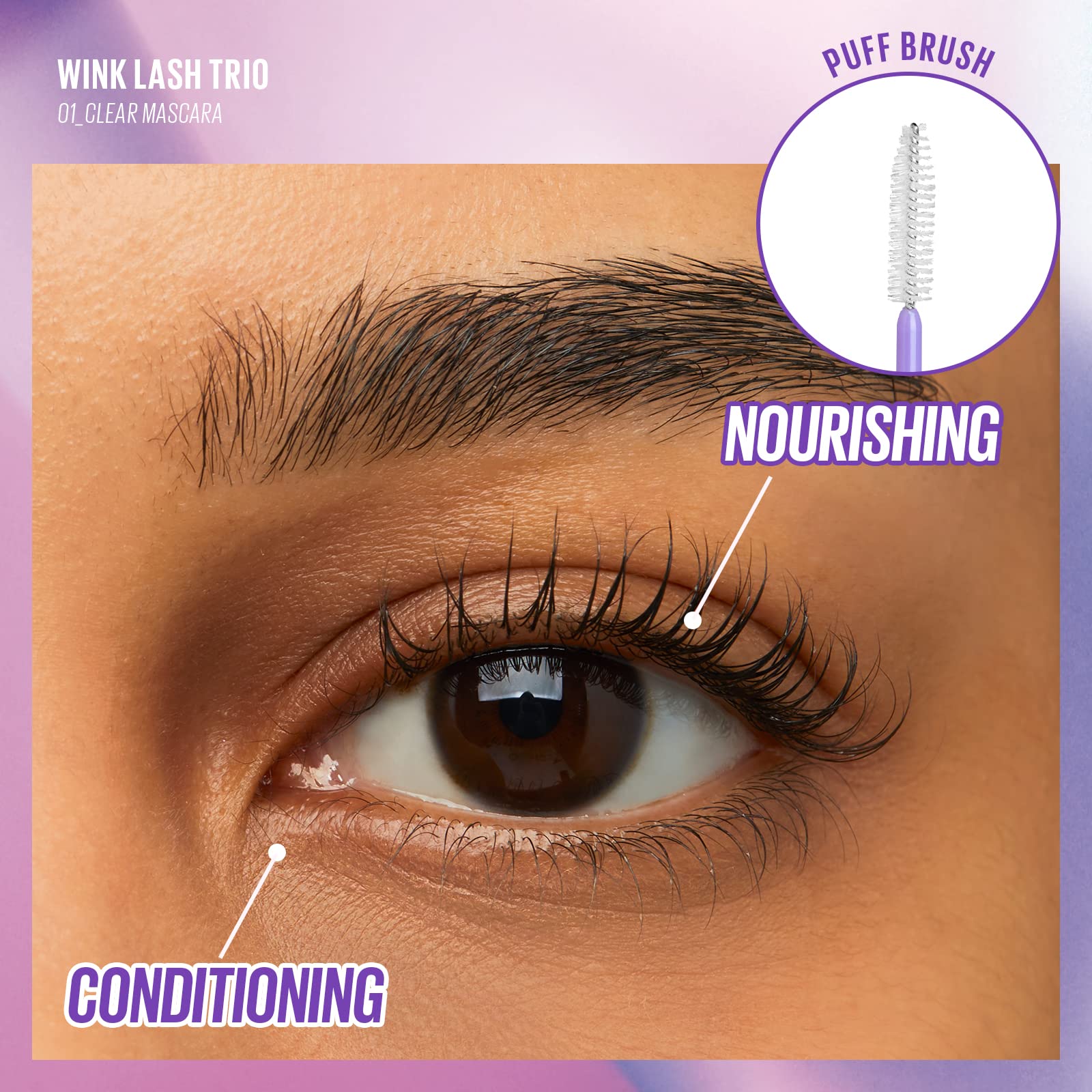 KAJA 3-in-1Mascara Set - Wink Lash Trio | with Panthenol, Clear Eye Serum, Volumizing, Intense Length and Thickening Mascaras, Black, Irritation Tested, Primer, Brow Gel, Long Lashes,