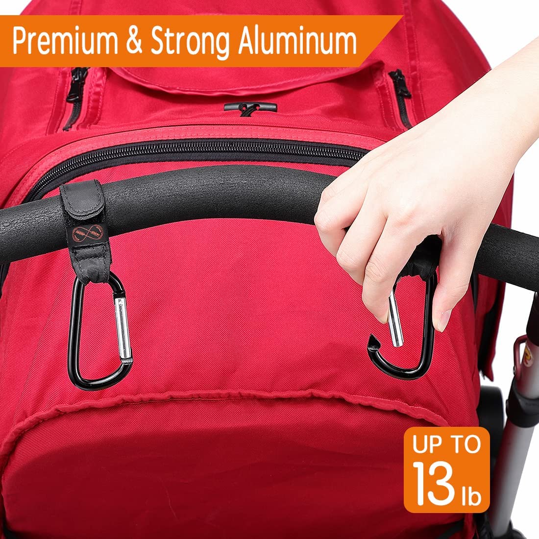 Dikaslon Diaper Bag Tote with 2 Pack Stroller Hooks, Pacifier Case and Changing Pad, Large Travel Diaper Tote for Mom and Dad, Multifunction Baby Bag for Boys and Girls