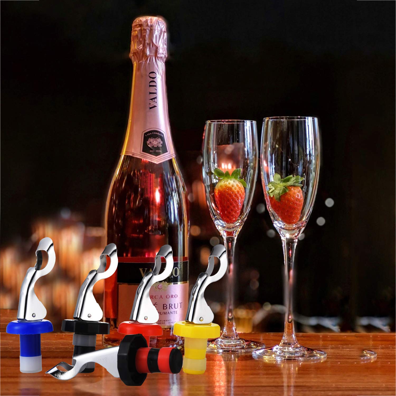 10 Pieces Silicone Wine Stoppers Expanding Manual Beverage Bottle Plug Reusable Leakproof Wine Bottle Airtight Seal Cork