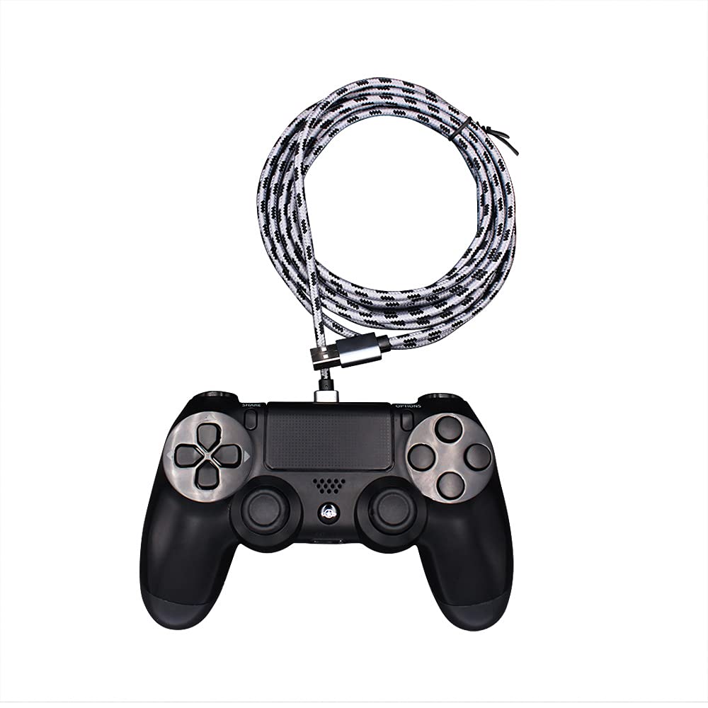 2-Pack 10Ft Long Micro USB Cable Controller Charging Cable Compatible with Playstation 4 DualShock 4 PS4 Slim/Pro, Xbox One, Galaxy S7 S6 Edge/J7 and More