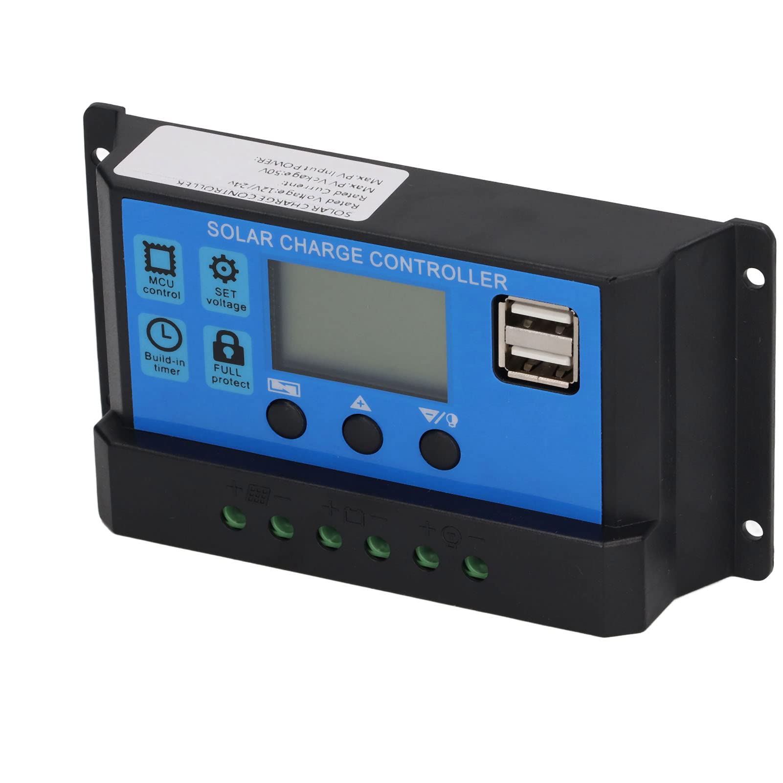 12V 24V Solar Panel Controller MPPT Solar Controller Photovoltaic Regulator LCD Display MPPT Solar Charger Aluminum Alloy Shell (100A)