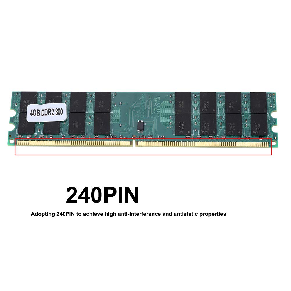 4GB Large Capacity DDR2 Memory Module,800MHz Fast Data DDR2 4GB for AMD for Desktop Laptop Computers