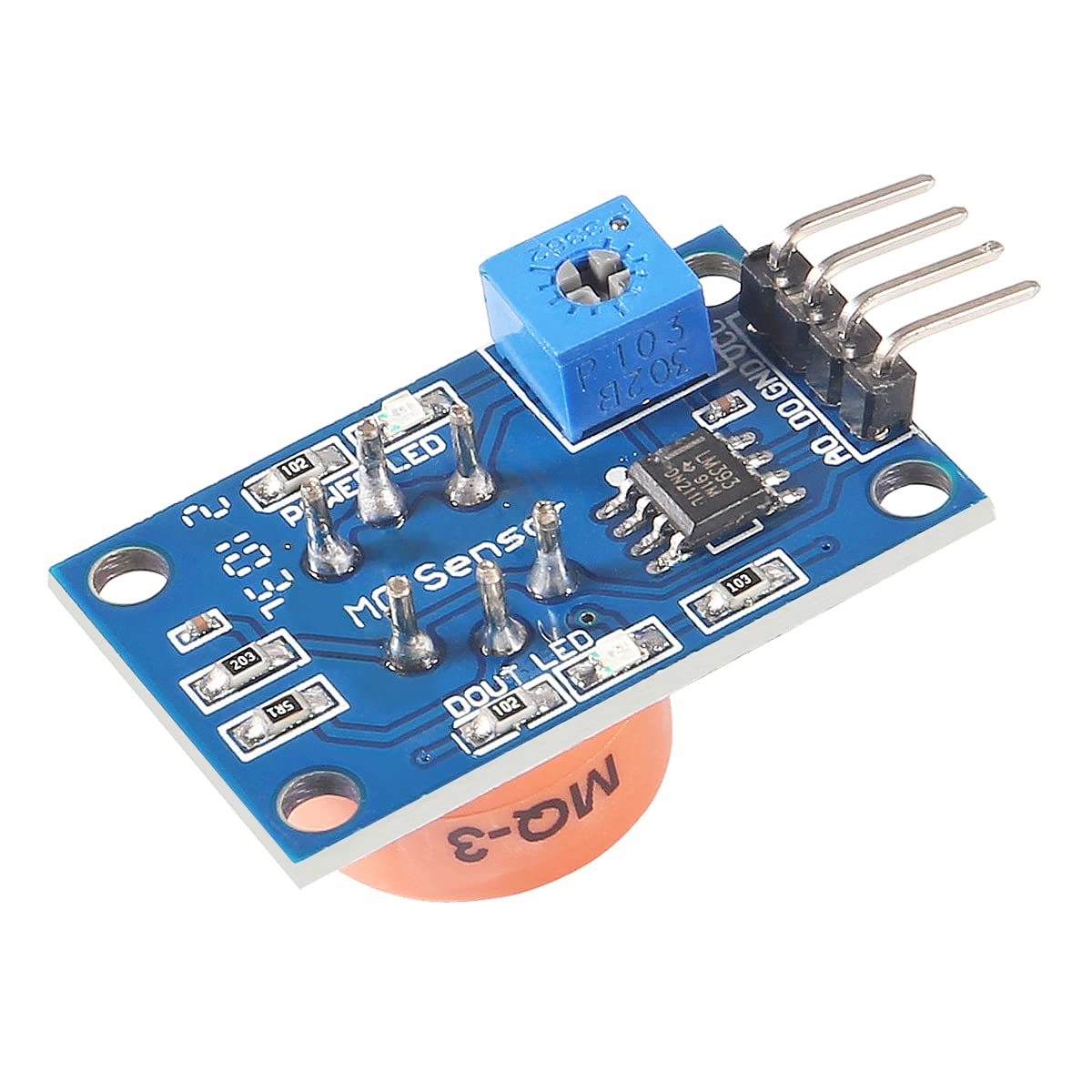 ACEIRMC 5pcs MQ-3 MQ3 Alcohol Sensor Module Breath Gas Detector Ethanol Detection Module for Arduino Raspberry Pi ESP8266 MQ3 5V DC (MQ-3)