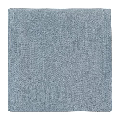Ely's & Co. Cotton Muslin Swaddle Blanket 1-Pack for Baby Boy— 100% Cotton Muslin Extra-Large Swaddle Blankets (47” x 47”) Ocean Blue