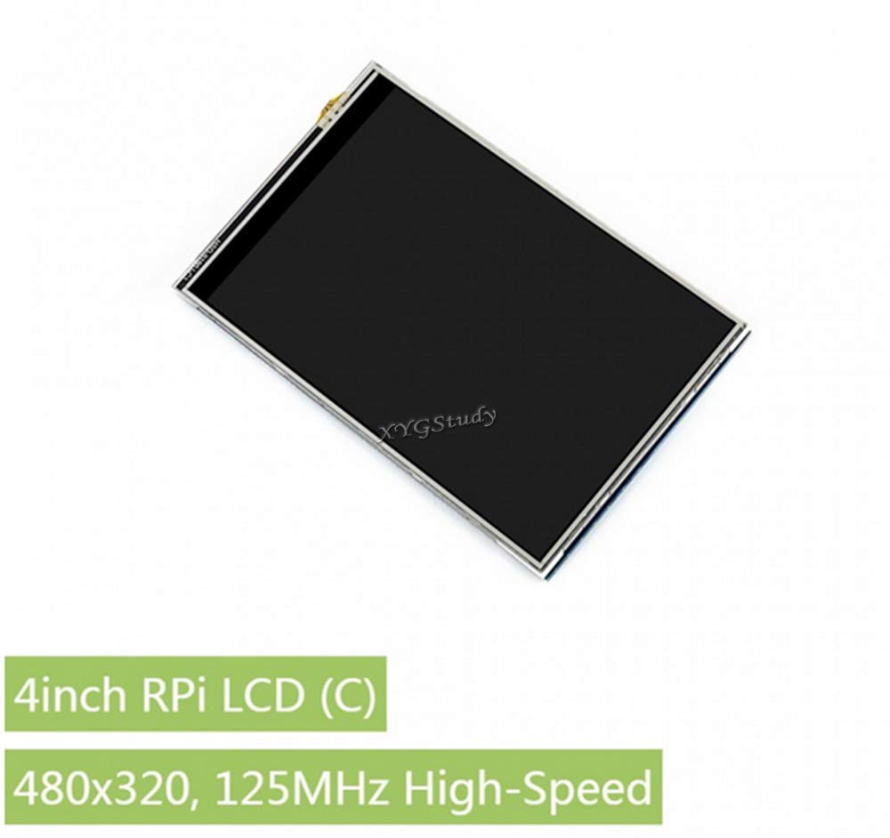 4inch RPi LCD (C), 4 inch 480x320 125MHz High-Speed SPI Resistive Touch TFT Screen Display Supports Raspberry Pi 4B/3B+/3B/2B/B+ Raspbian FBCP Play Video Game @XYGStudy