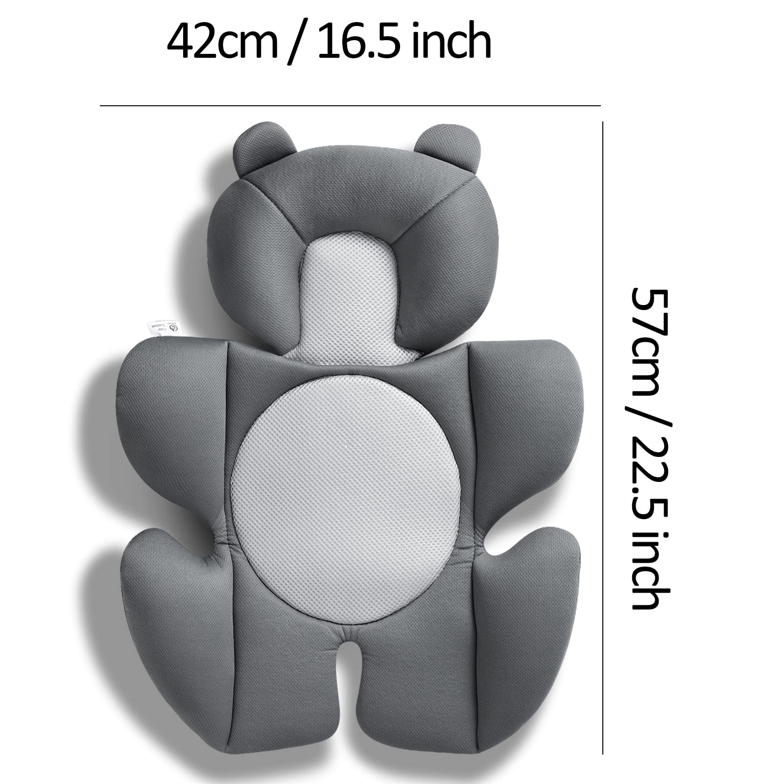 G Ganen Baby Comfort Support Cushion Stroller and Seat Comfort Cushion Insert Liner (Dark Grey)