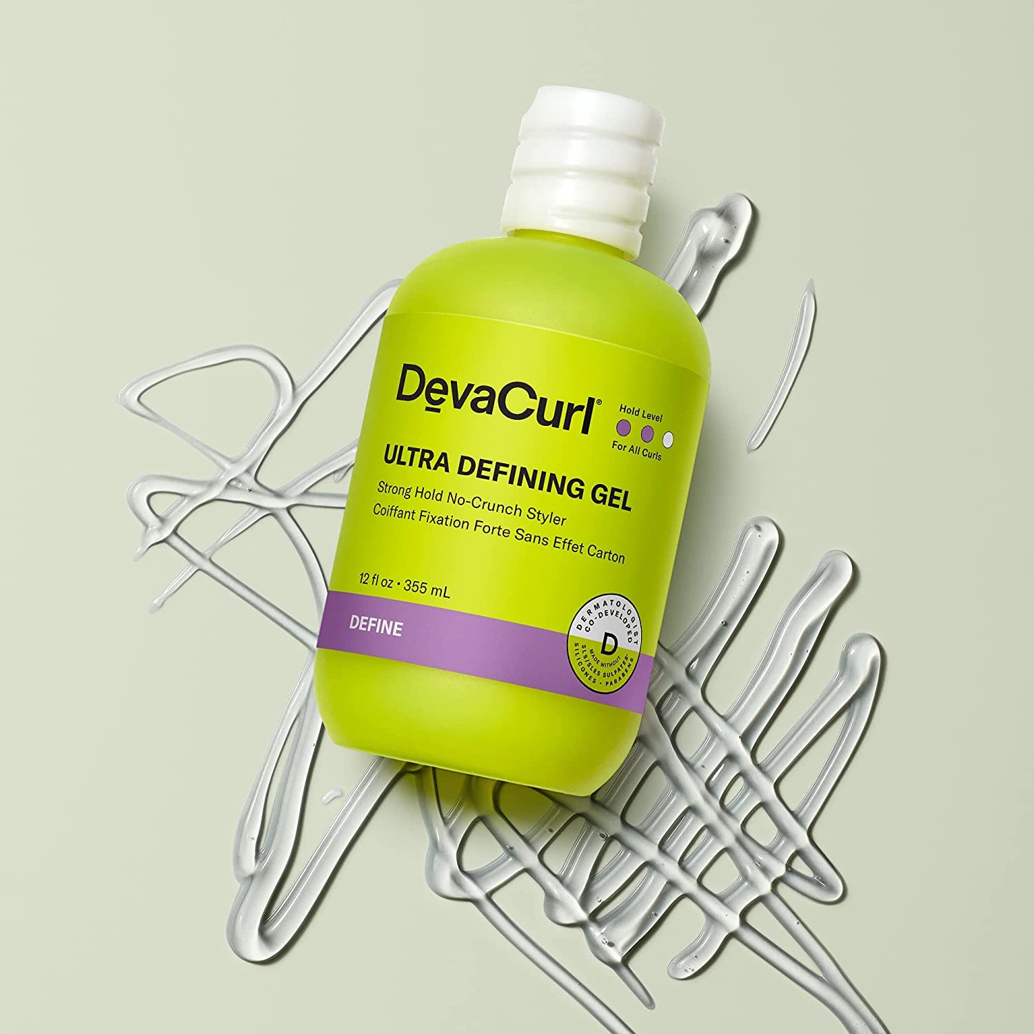 DevaCurl Ultra Defining Gel Strong Hold No-Crunch Styler, Bright Breeze, 12 fl. oz.