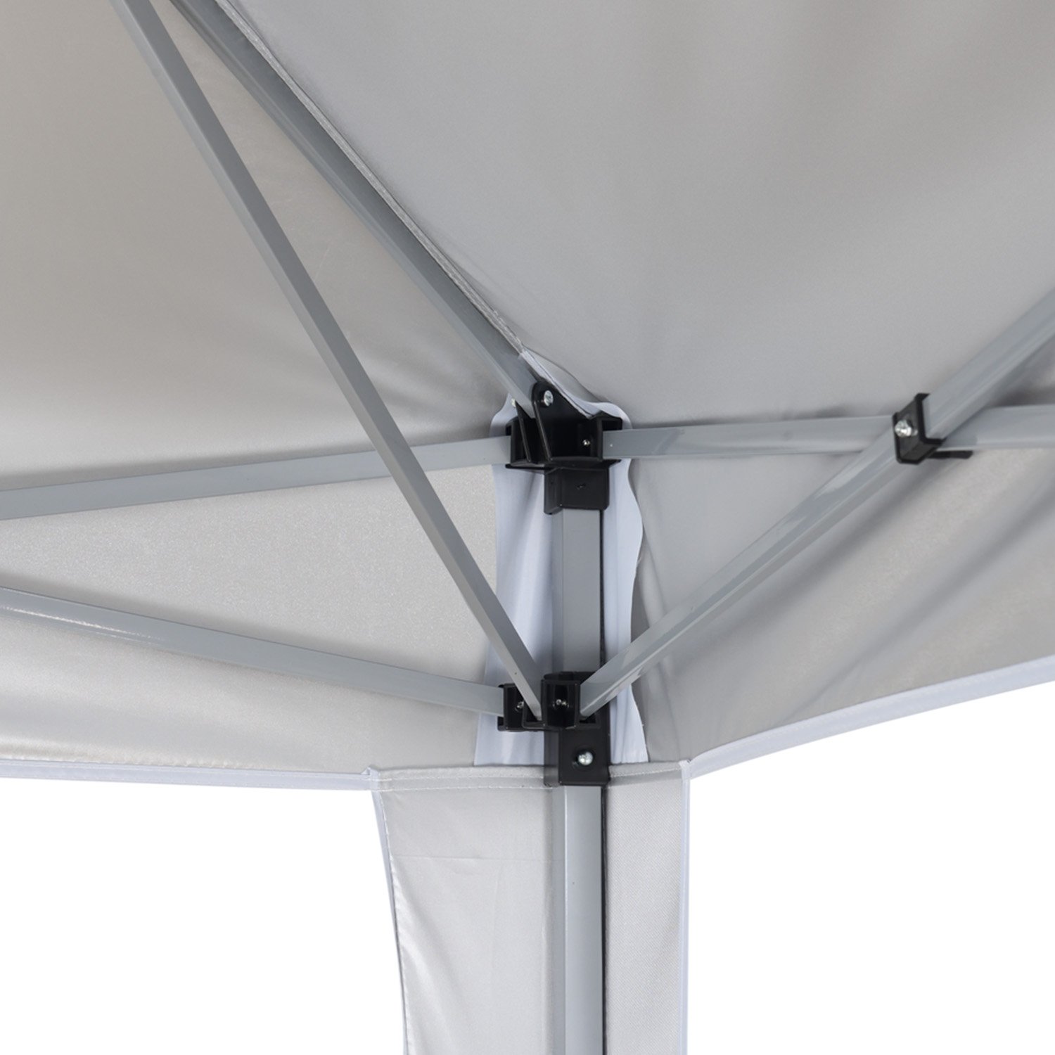 10 x 10 ft Pop-Up Canopy Tent Gazebo for Beach Tailgating Party White